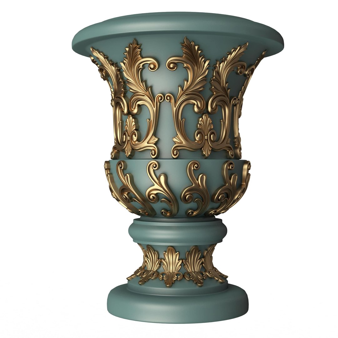 3D Flower Pot 07 Green Model - TurboSquid 2198344