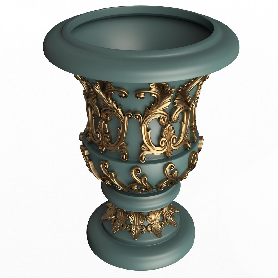 3D Flower Pot 07 Green Model - TurboSquid 2198344