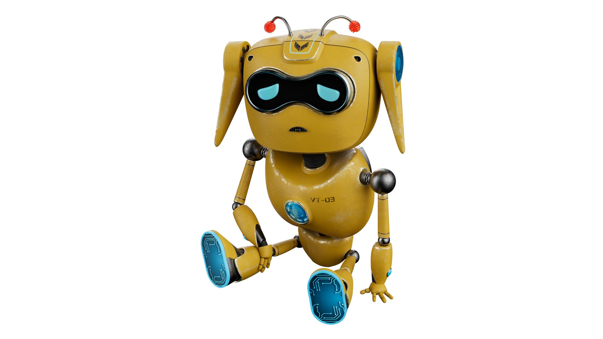 3D 3D Robotic Character ROBO VT-03 WITH RIG - TurboSquid 2273837