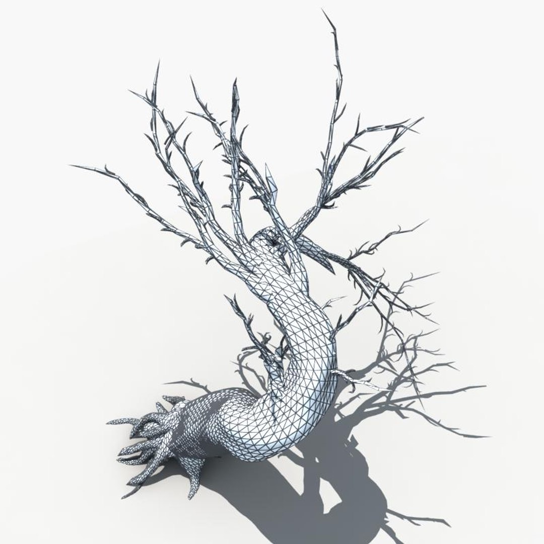 Scary Tree Dry 3d Model