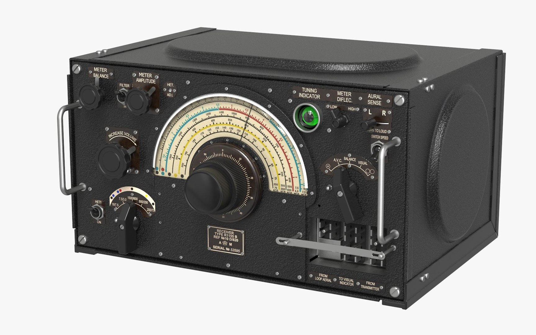 Marconi R1155 Radio Receiver 3D Model - TurboSquid 2324732