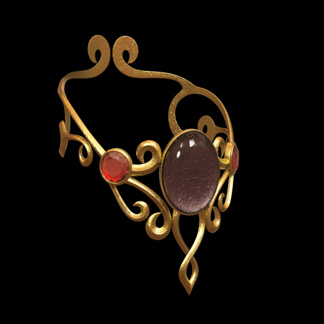 ornate elven bracelet 3d obj