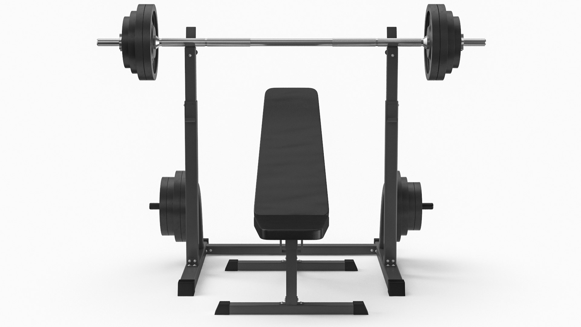 Bench Press With Barbell 3D model - TurboSquid 2092015