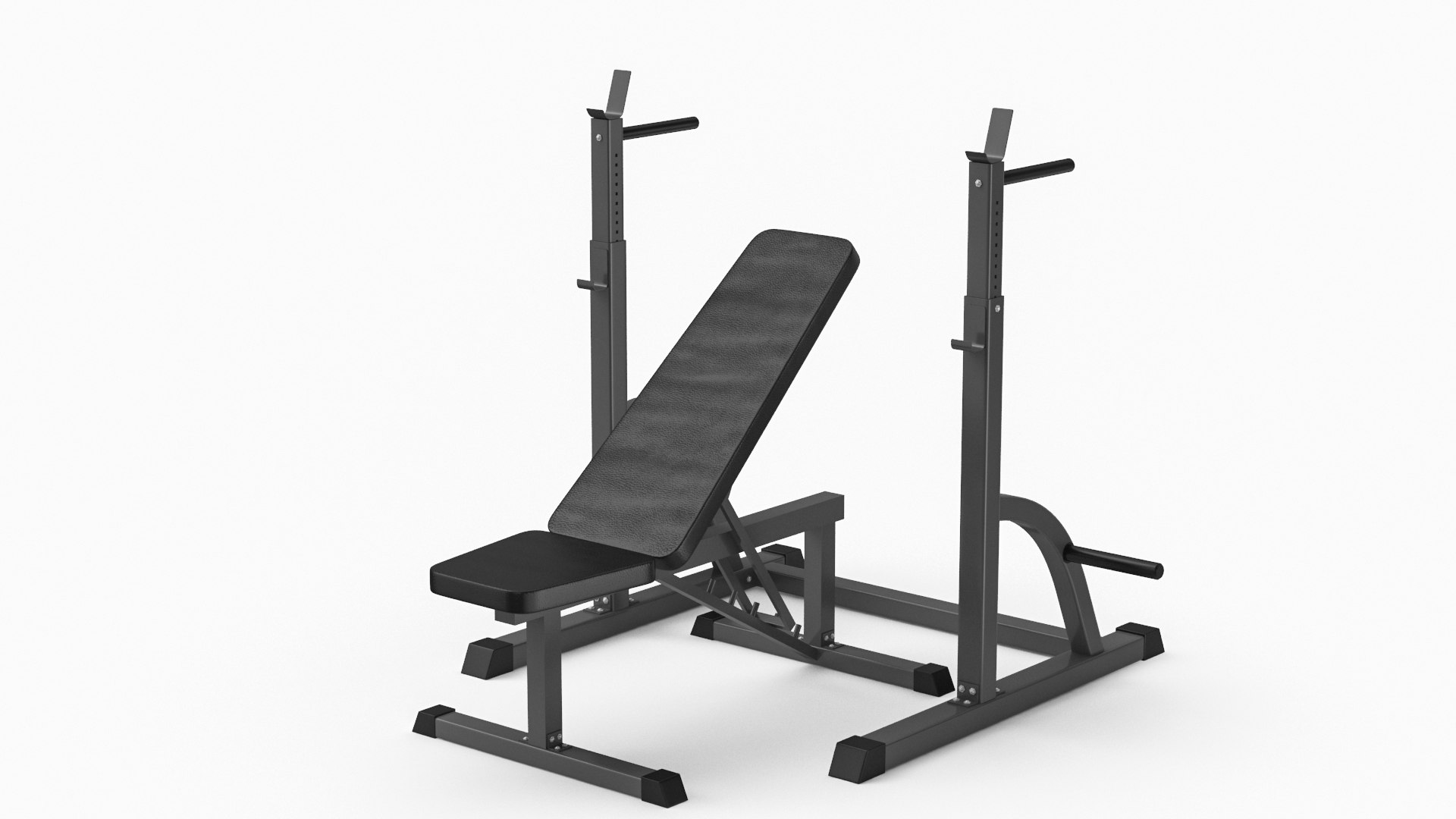 Bench Press With Barbell 3D model - TurboSquid 2092015