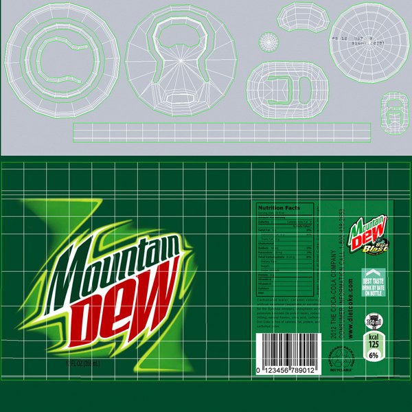 mountain dew 3d model