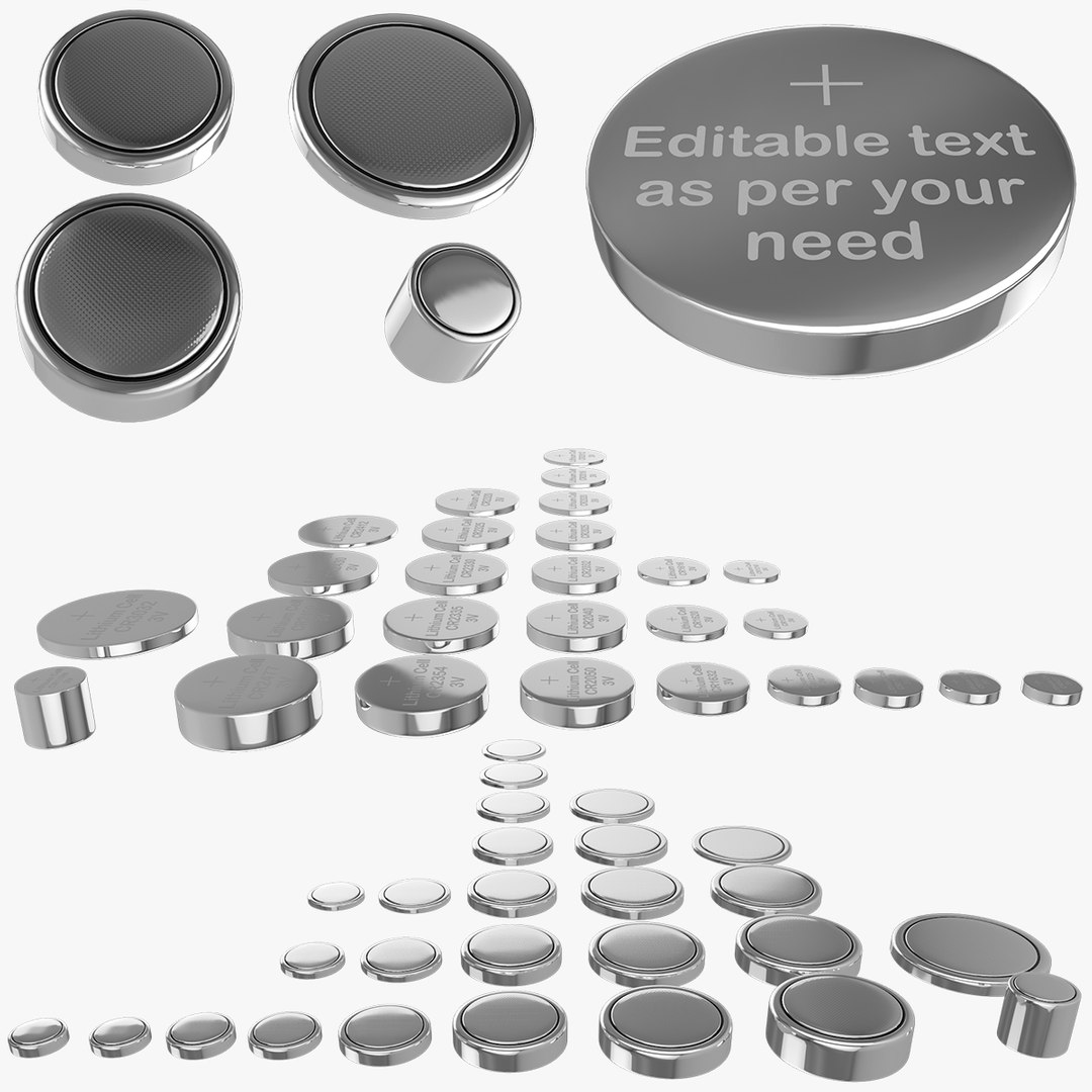 3D All Size Lithium Battery Cells Model - TurboSquid 2075087