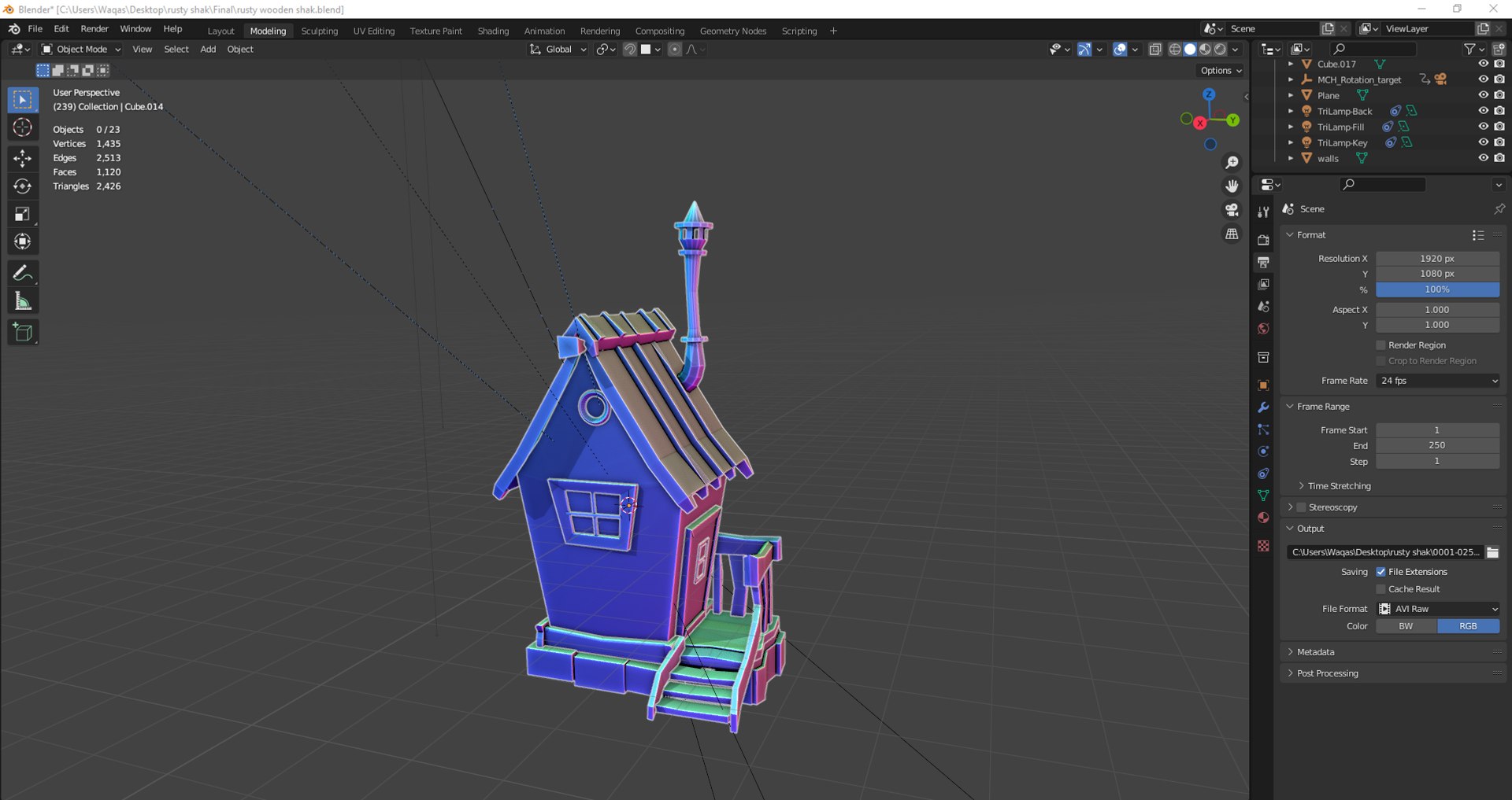 3D Rusty Wooden Shack Low Poly Blender Model Model - TurboSquid 1903977