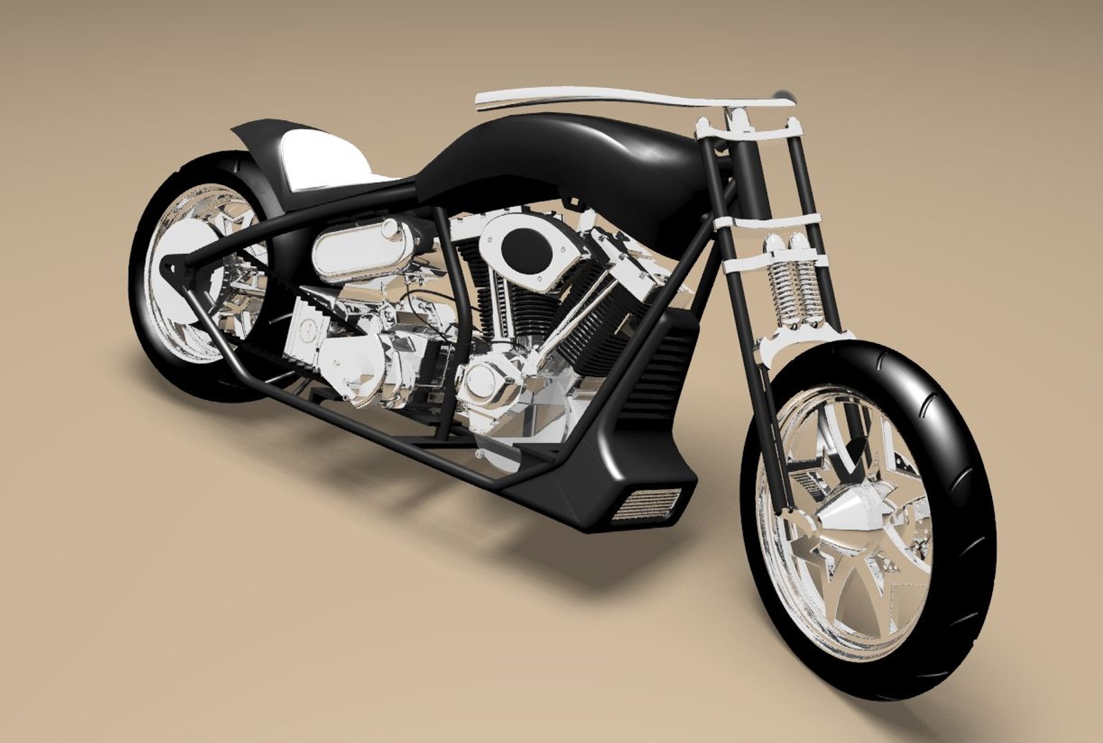3d Model Custom Motorbike