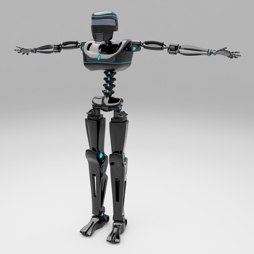 3d robot android