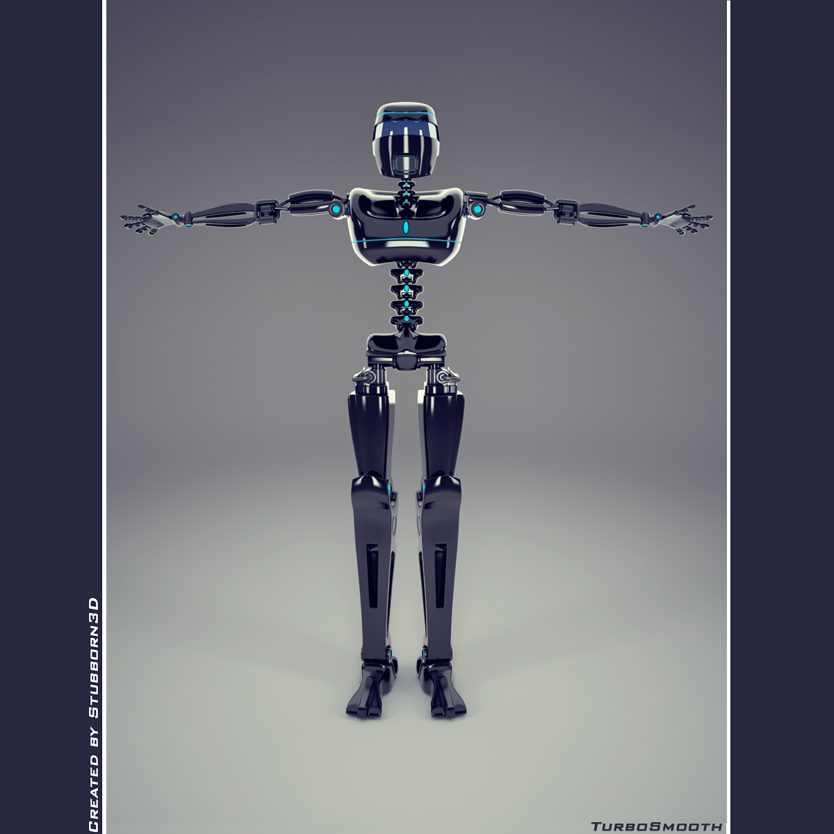 3d robot android