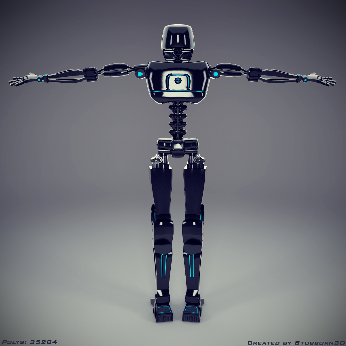 3d robot android