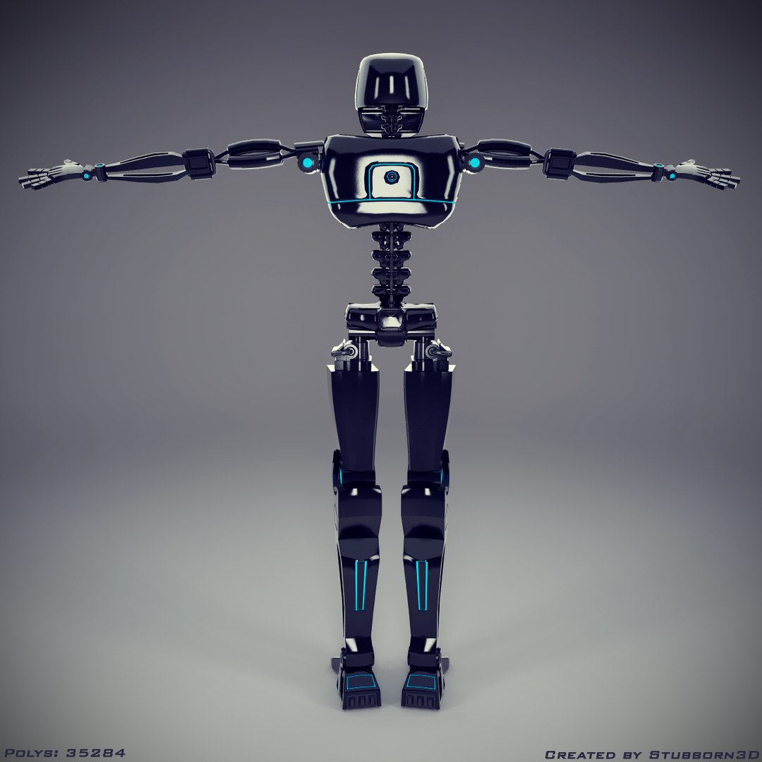 3d robot android