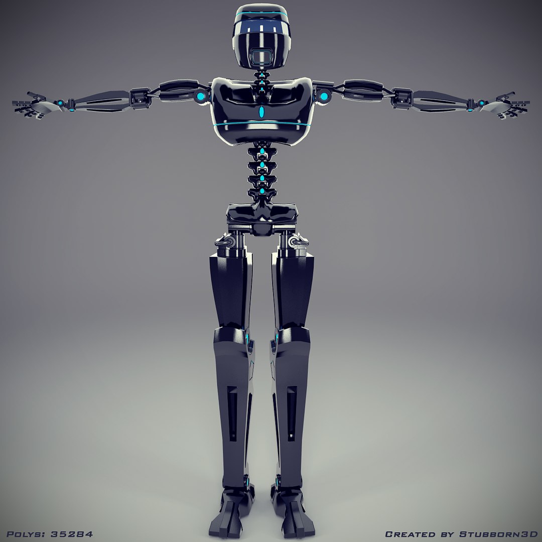 3d robot android