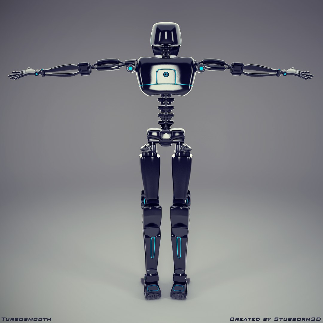 3d robot android