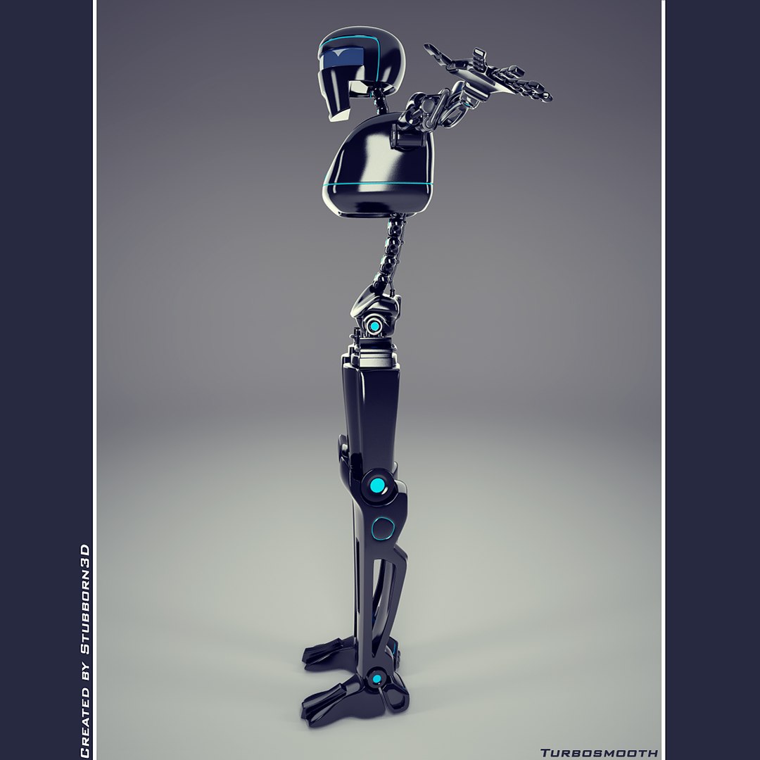 3d robot android