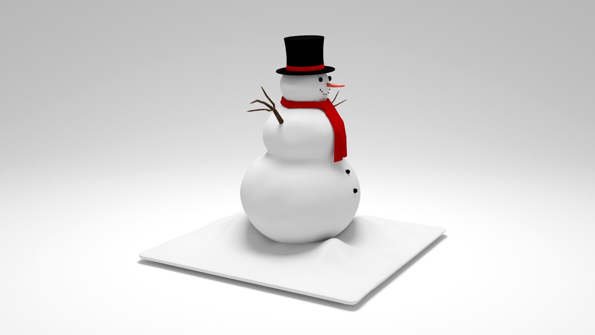 Snowman snow man model - TurboSquid 1235976