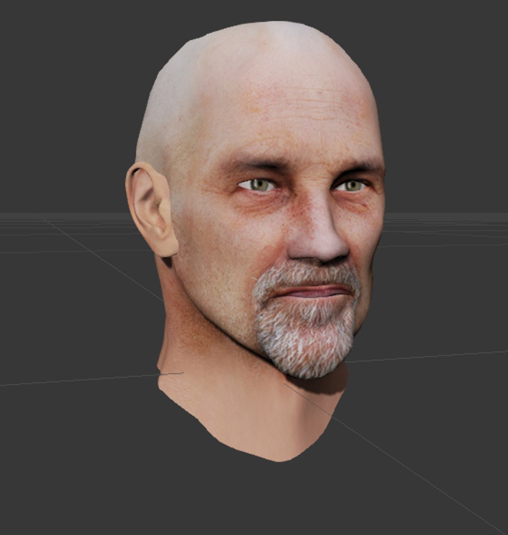 Ready Male Head Udk 3d Model