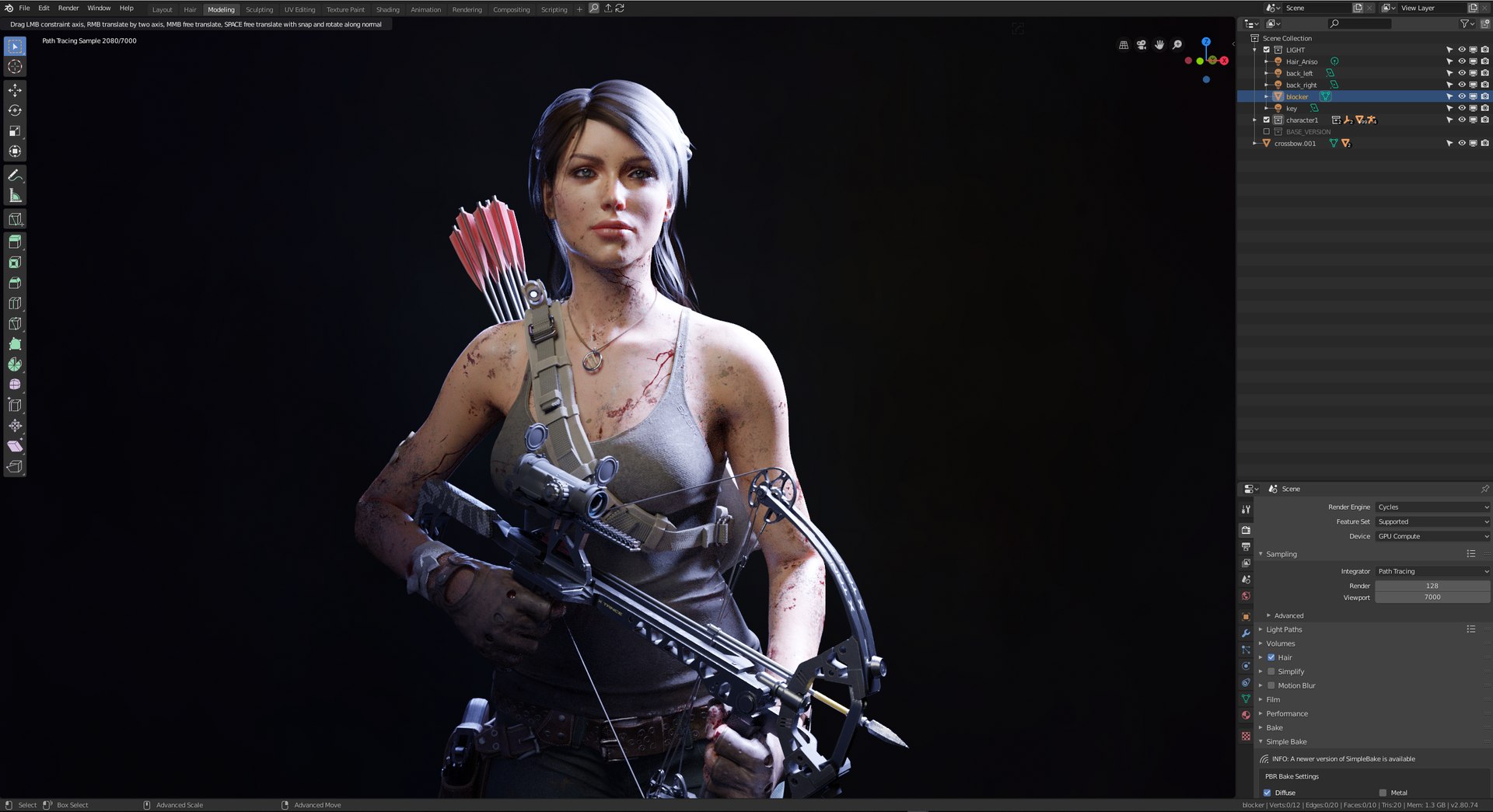 SurvivorWoman Unreal Unity 3D model - TurboSquid 1879861
