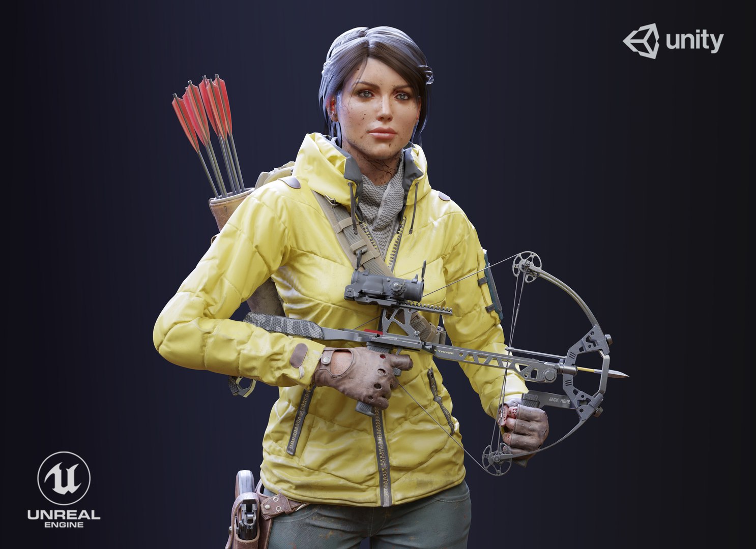 SurvivorWoman Unreal Unity 3D Model - TurboSquid 1879861