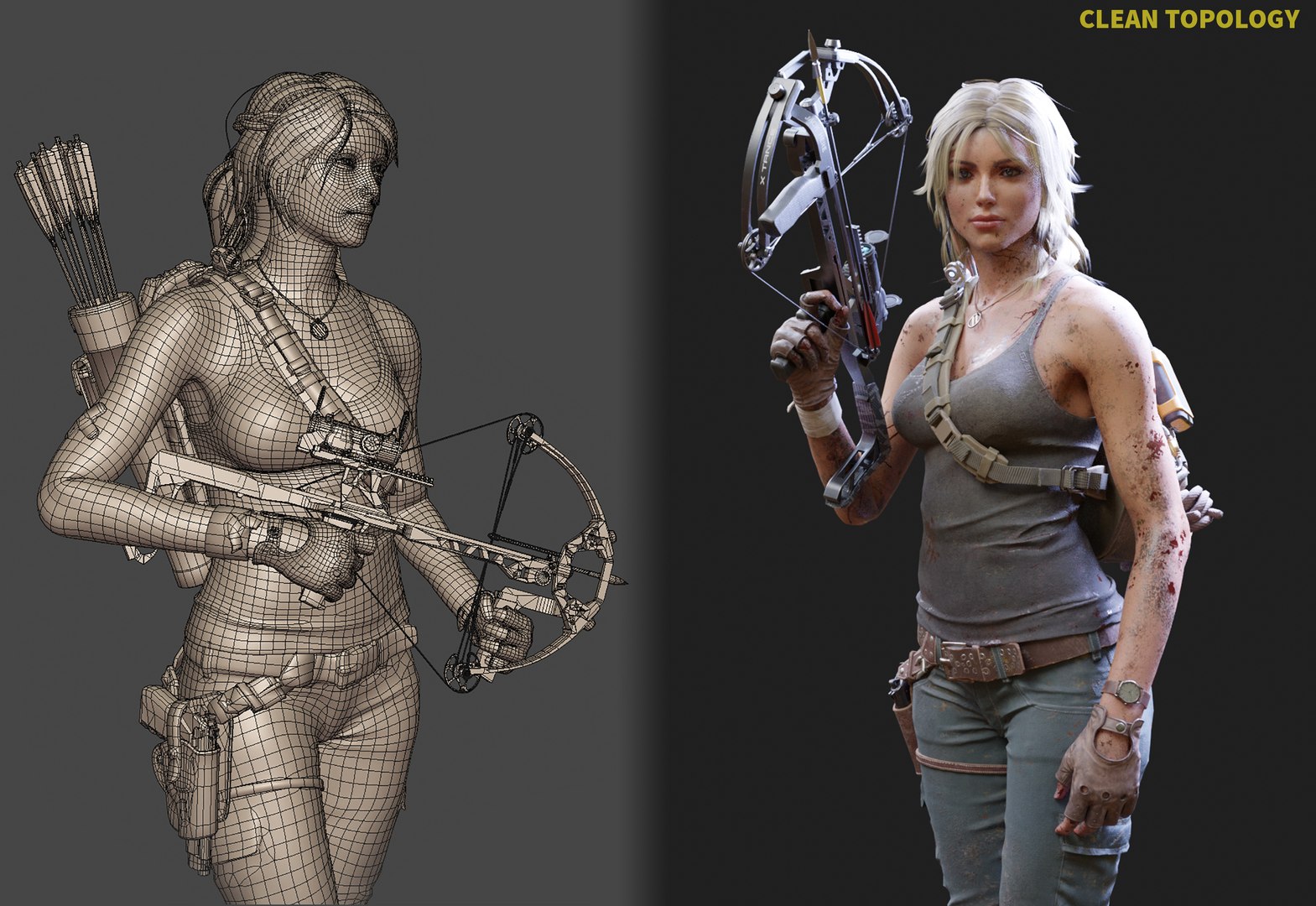 SurvivorWoman Unreal Unity 3D model - TurboSquid 1879861