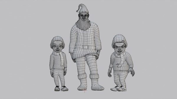 3D Christmas Character Bundles - TurboSquid 1953164