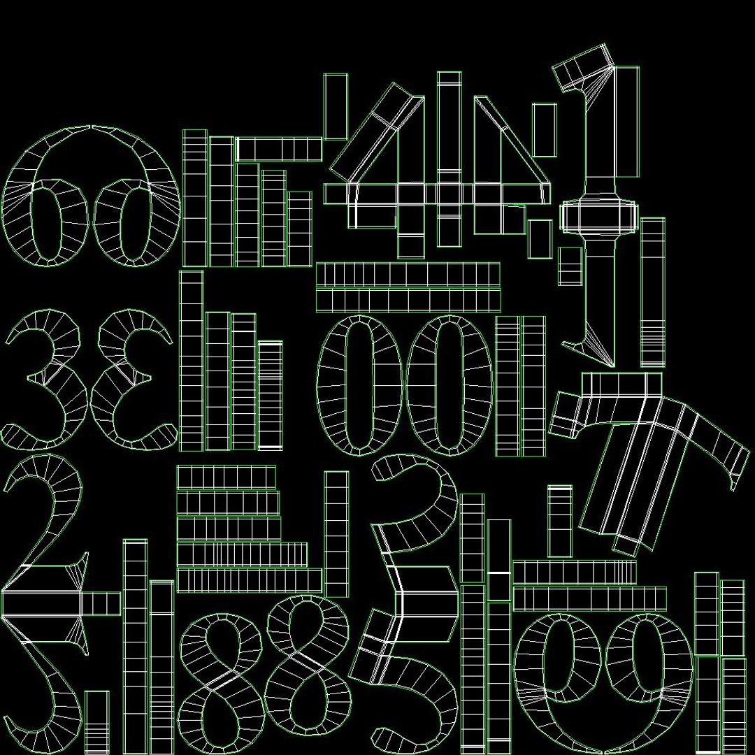 3d Font New Roman Model