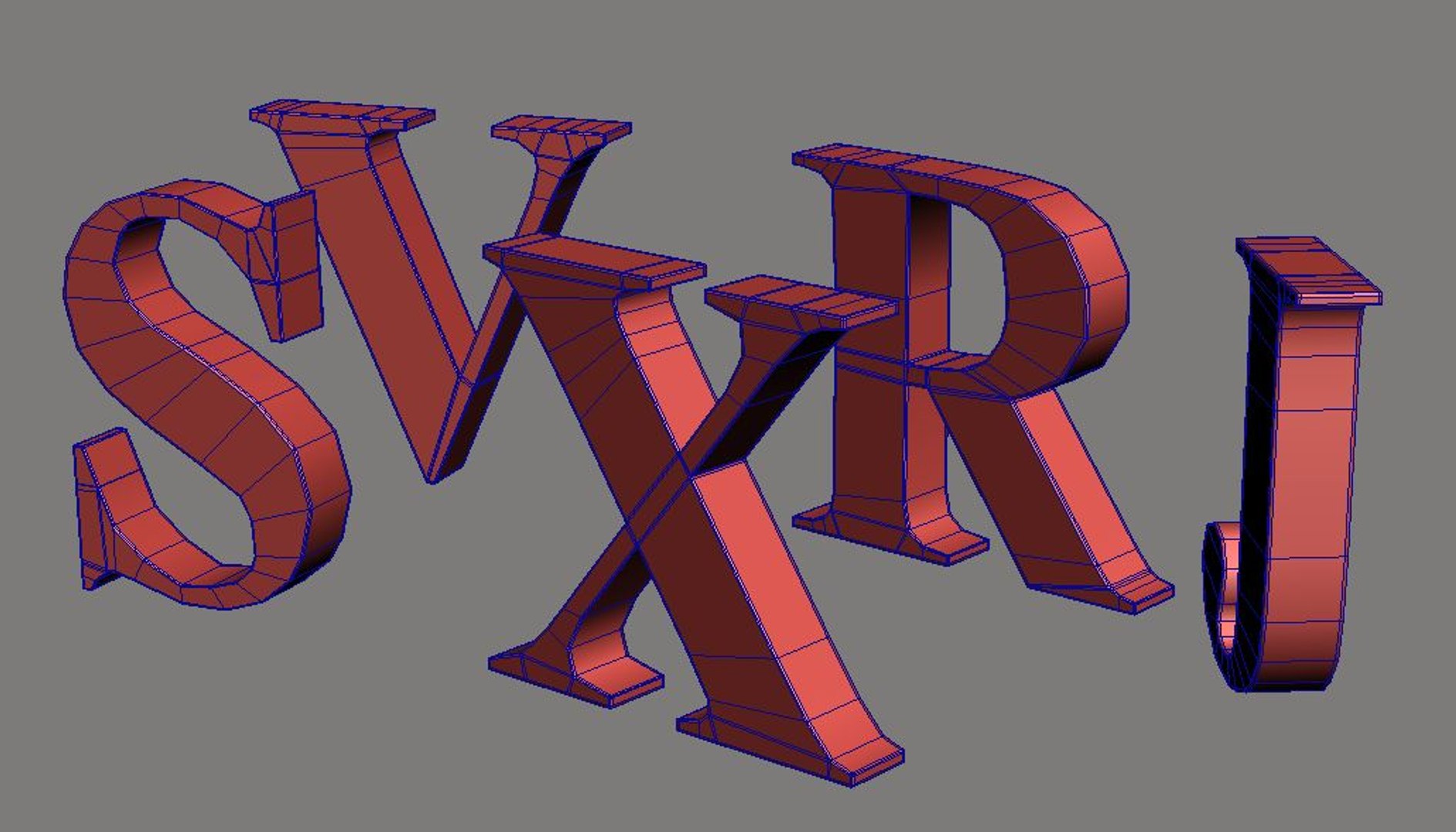 3d Font New Roman Model