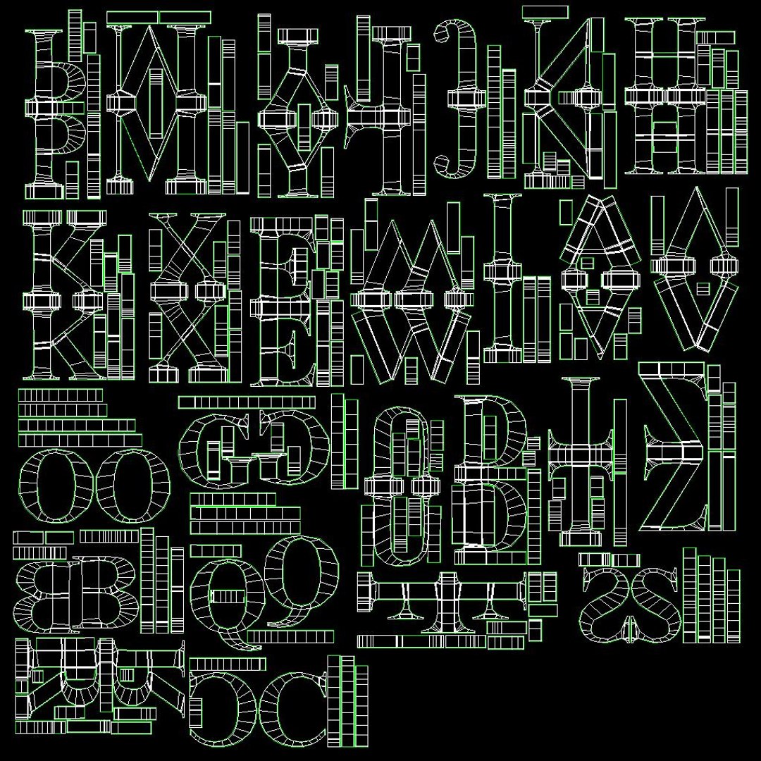 3d Font New Roman Model