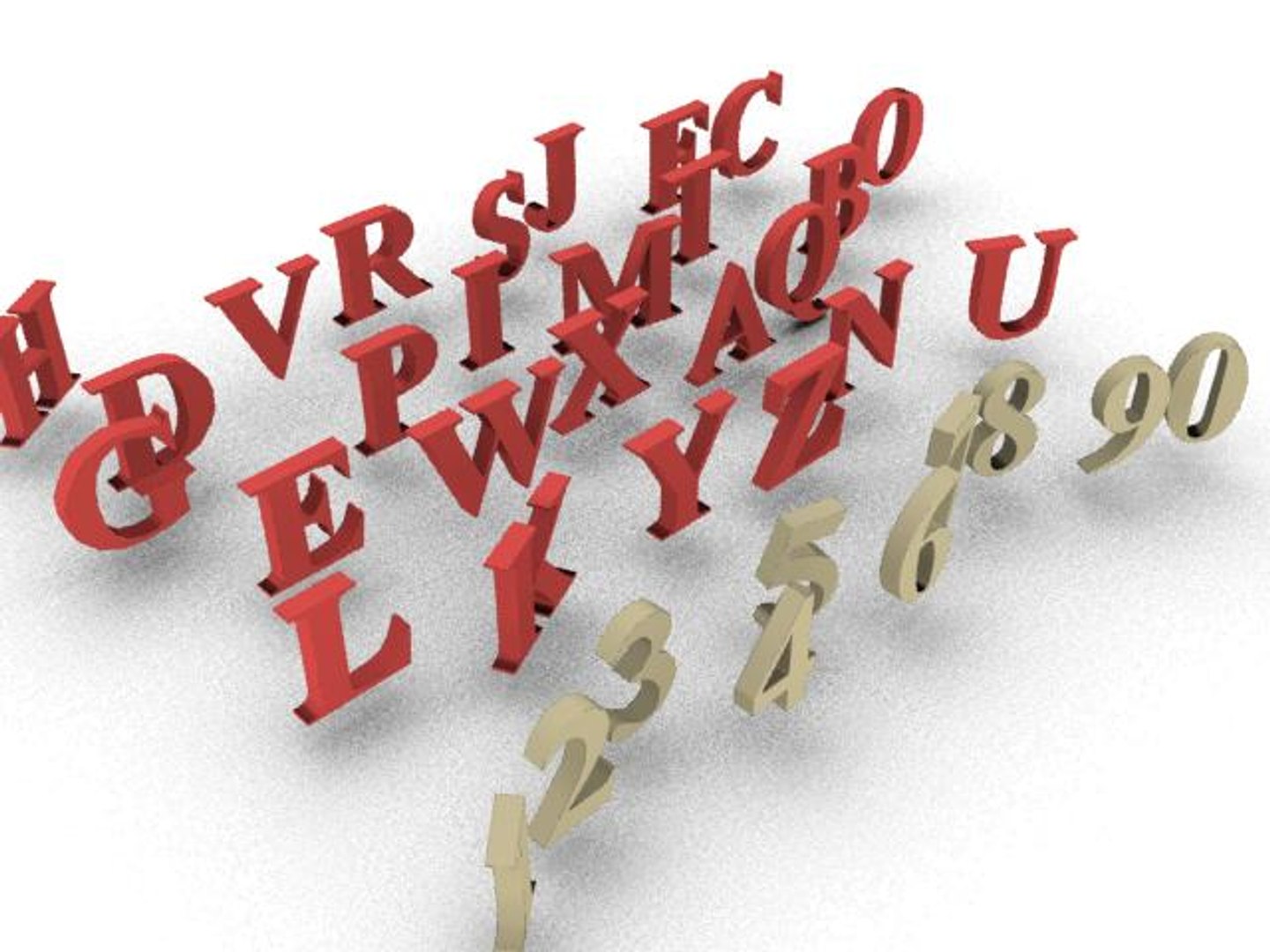 3d Font New Roman Model