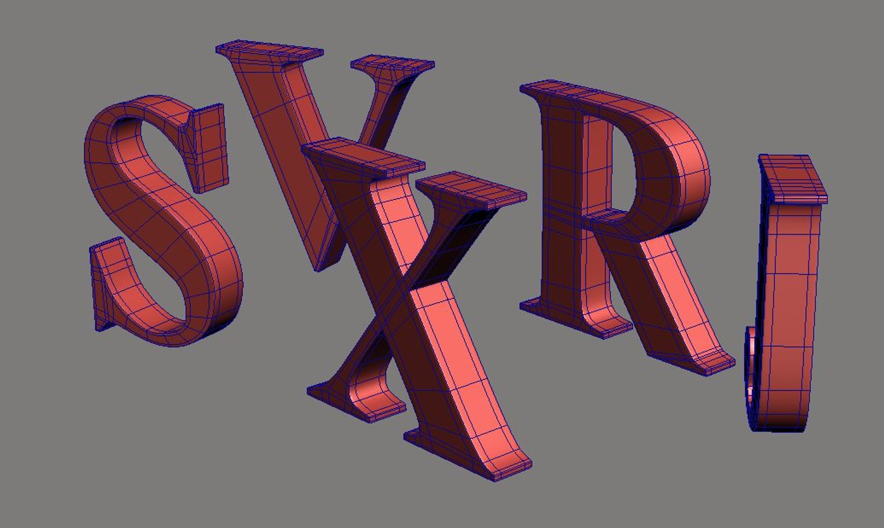 3d Font New Roman Model