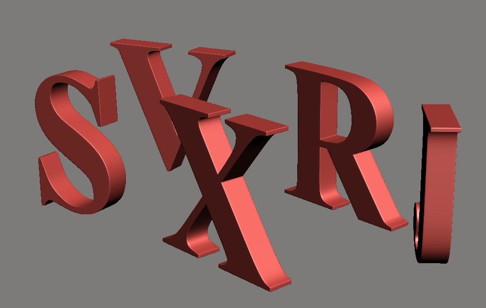 3d Font New Roman Model