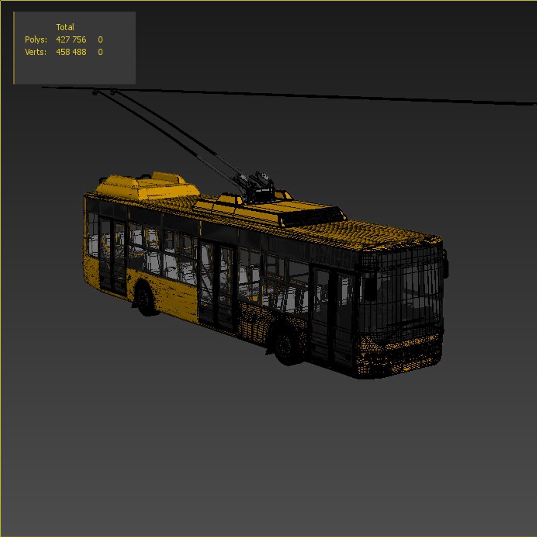 Trolley Bus 3D Model - TurboSquid 1549239