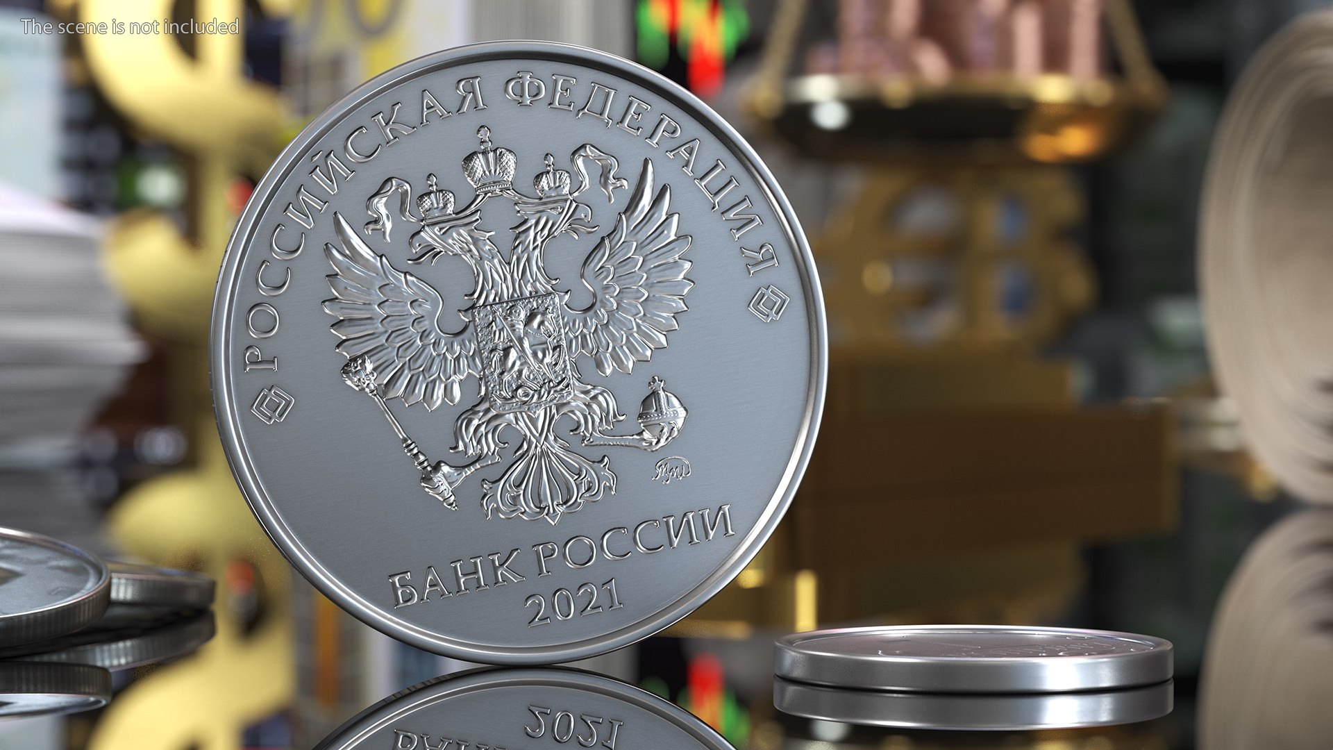 3D Model Russian 5 Rubles Coin - TurboSquid 1767368