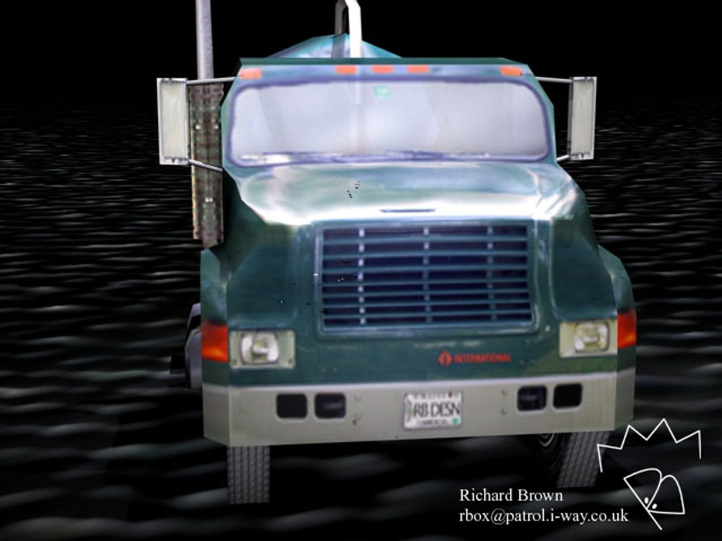 septic oil tanker 3d model