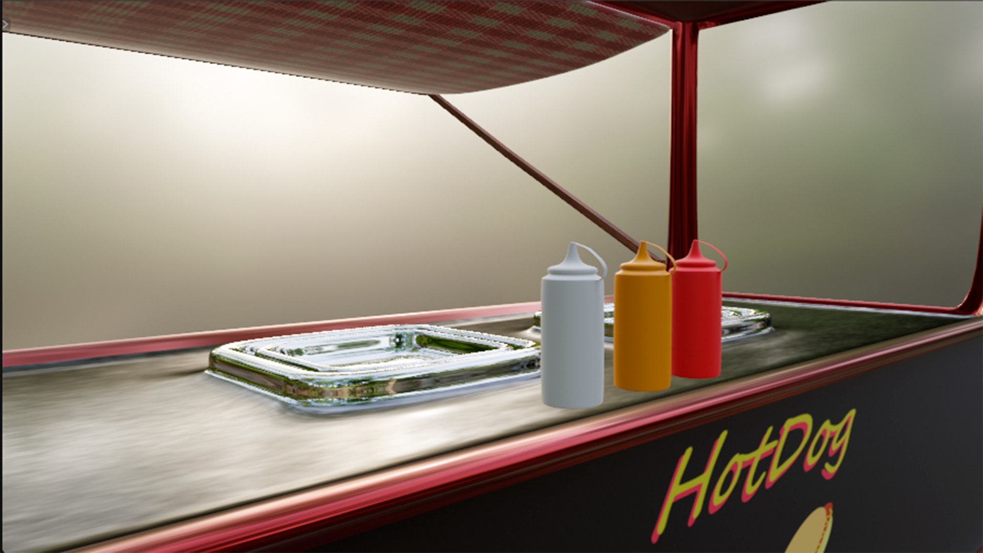 3D Hot Dog Cart Model - TurboSquid 1886340
