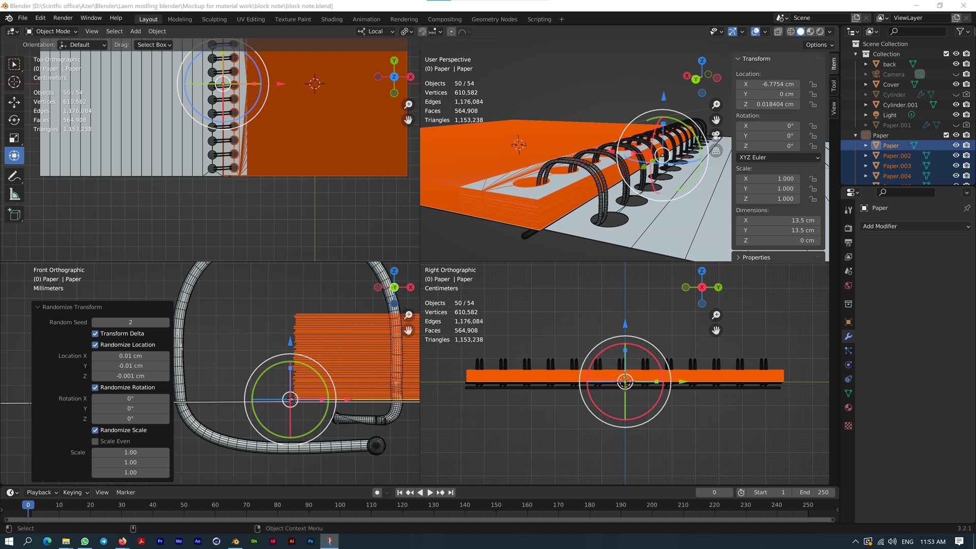 3D Block Note - TurboSquid 2081430