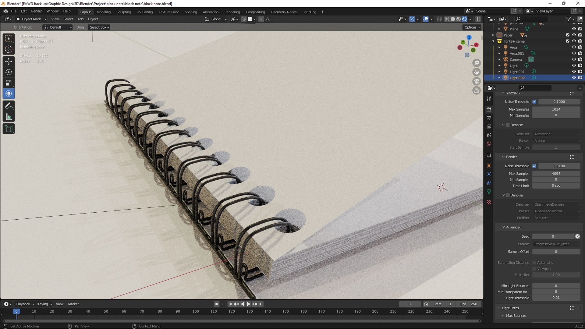 3D Block Note - TurboSquid 2081430