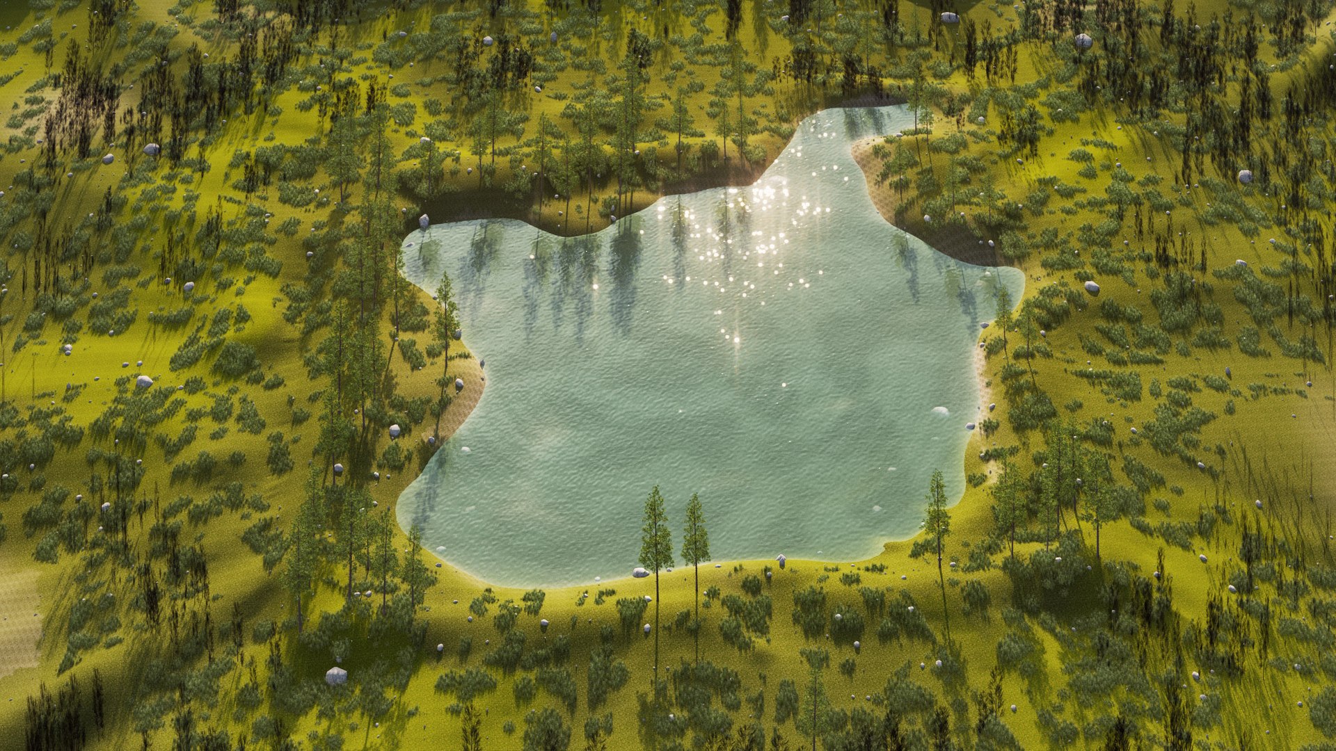 Lake Landscape 3D - TurboSquid 1999404