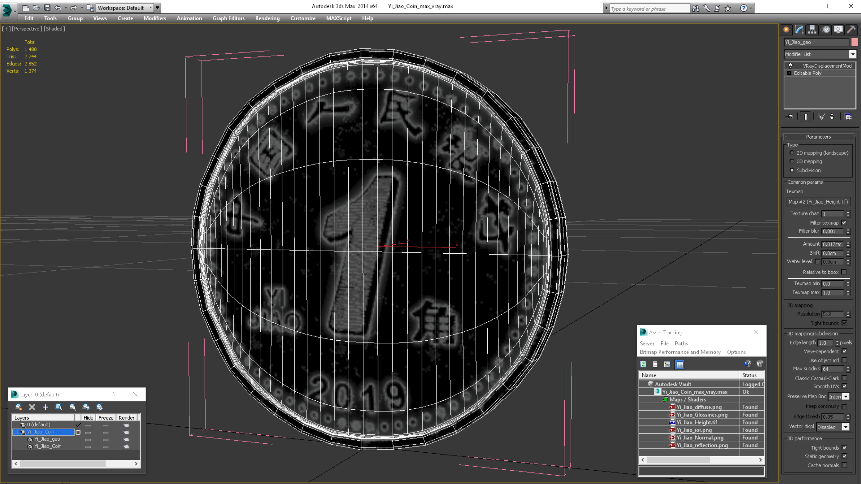 Yi Jiao Coin 3D model - TurboSquid 1780570
