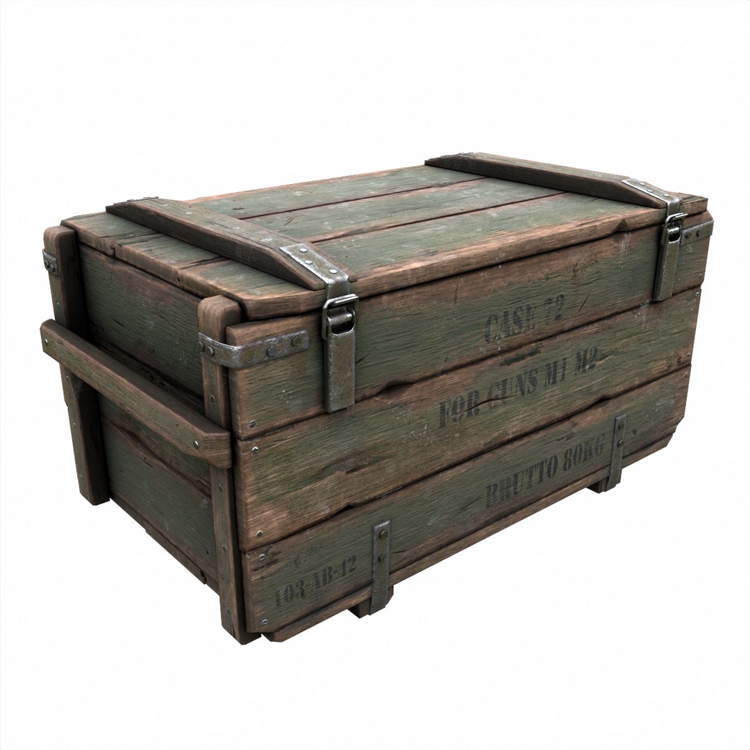 3D Model Military Wooden Box - TurboSquid 2146846