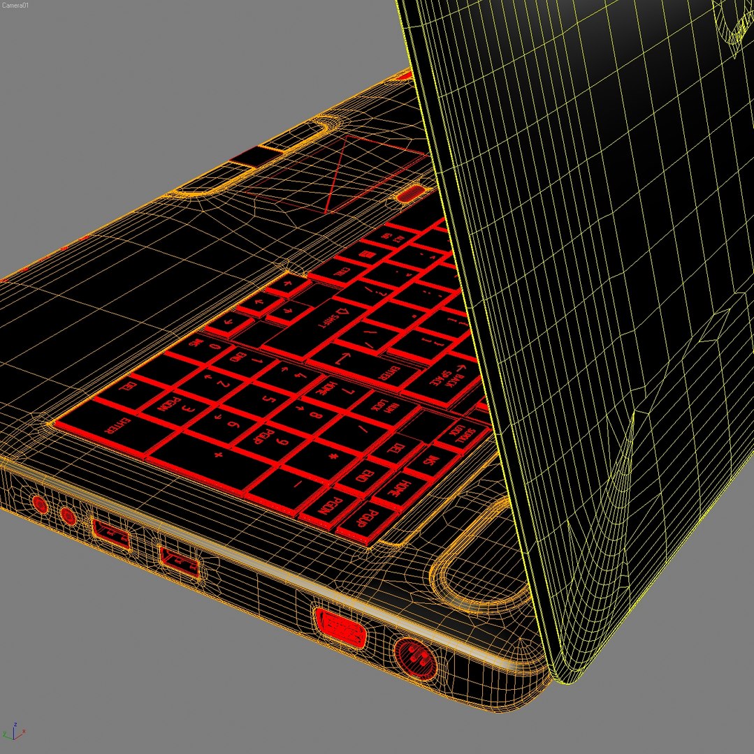 3d model notebook toshiba qosmio x500
