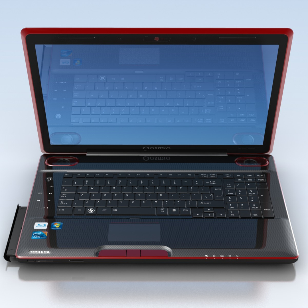 3d model notebook toshiba qosmio x500