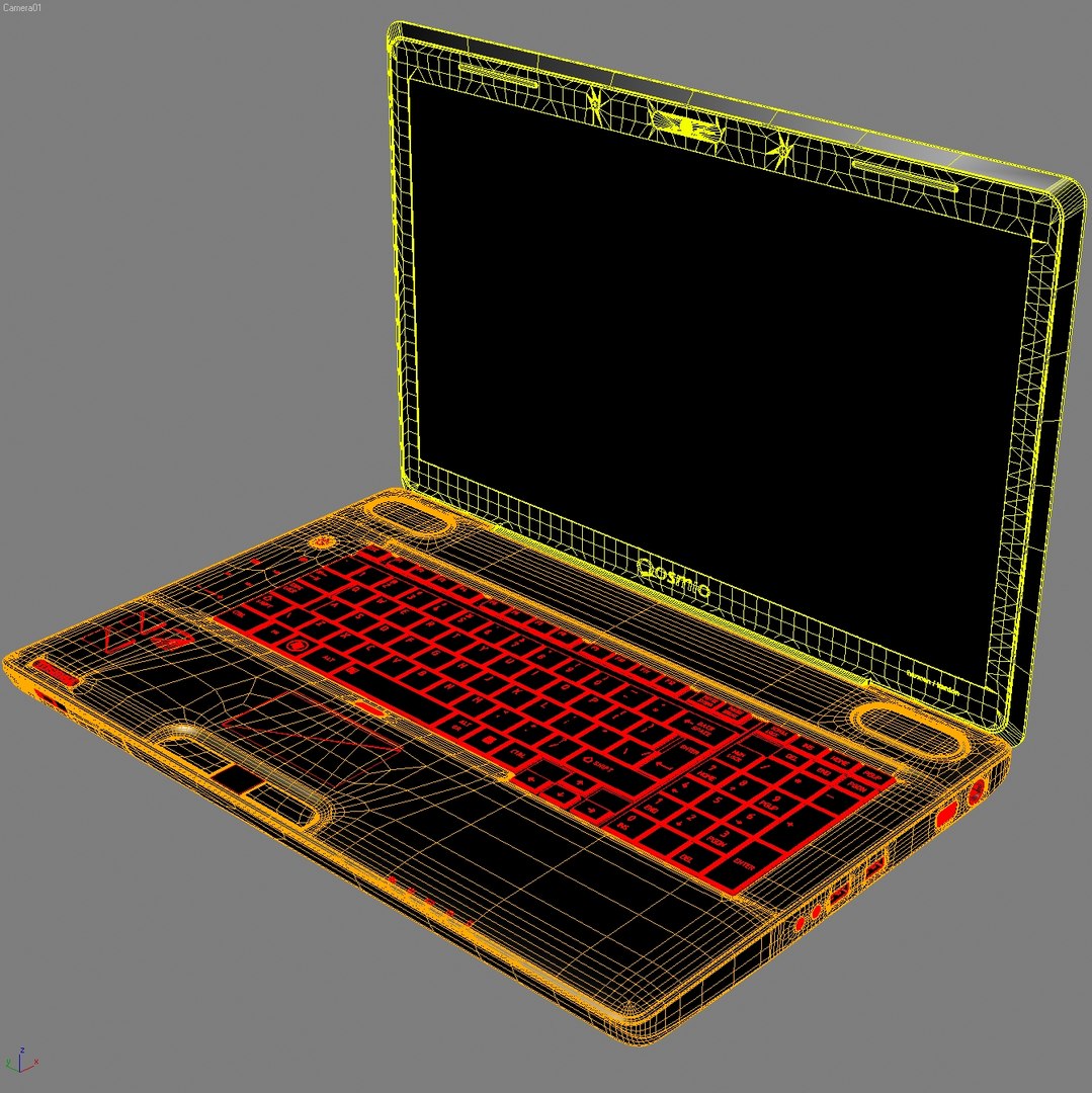 3d model notebook toshiba qosmio x500