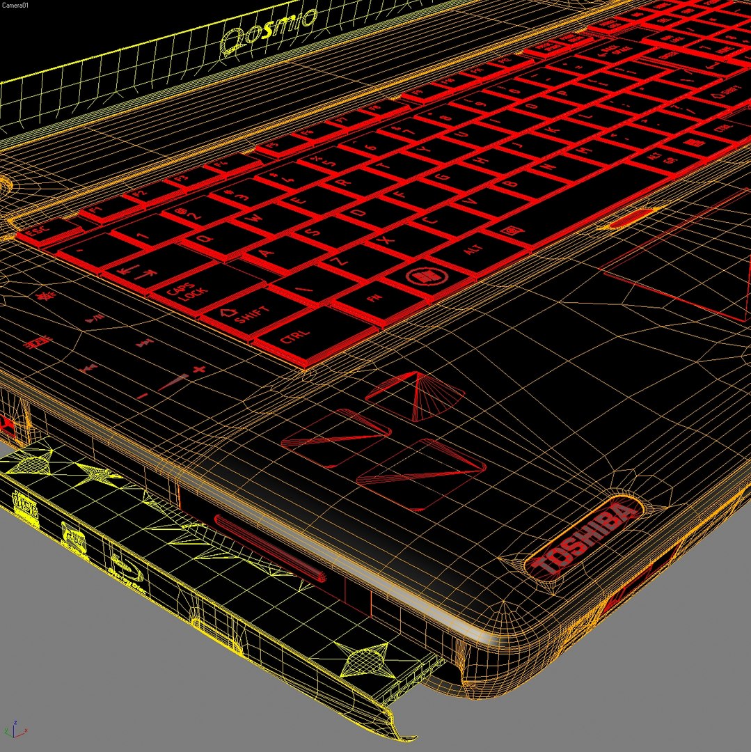 3d model notebook toshiba qosmio x500