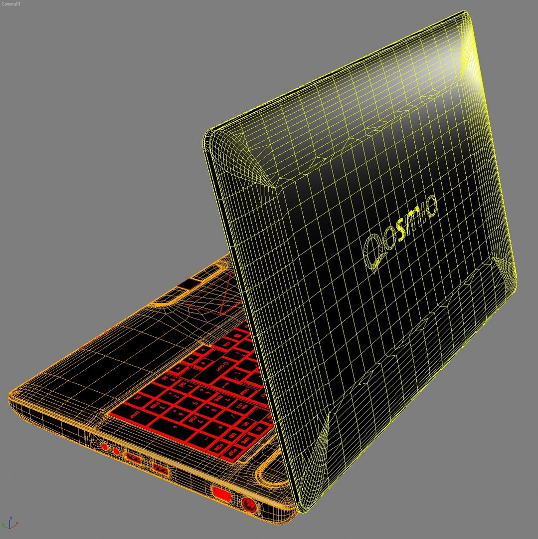3d model notebook toshiba qosmio x500