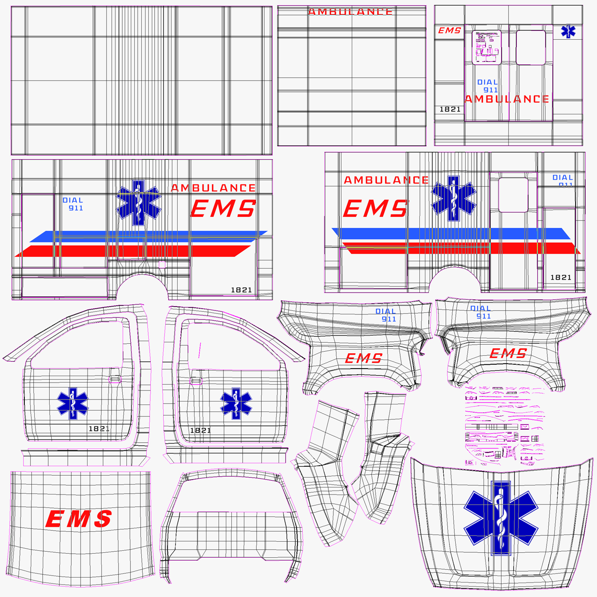 Medical EMS Set model - TurboSquid 1796984