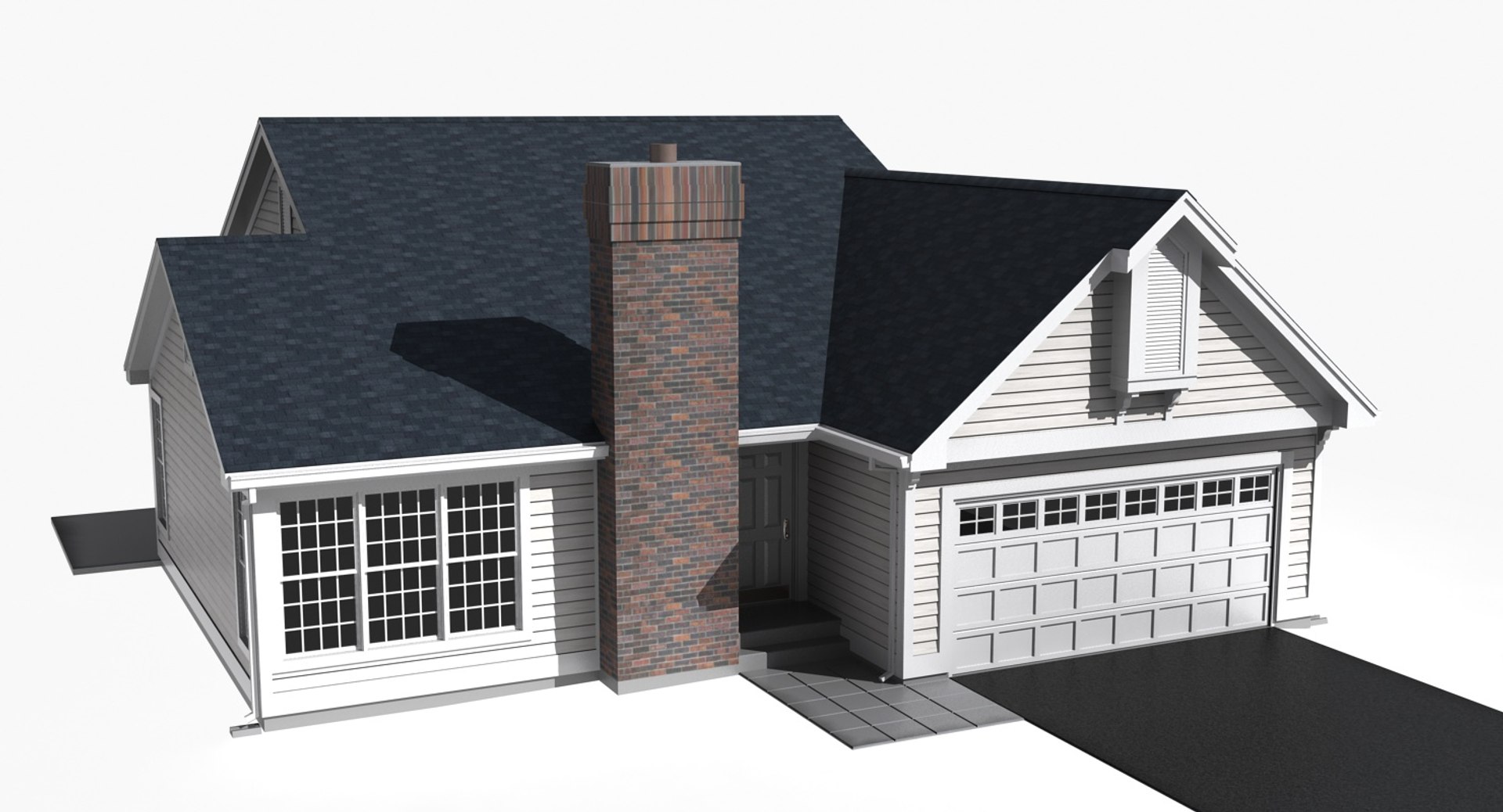 3d model story residential house
