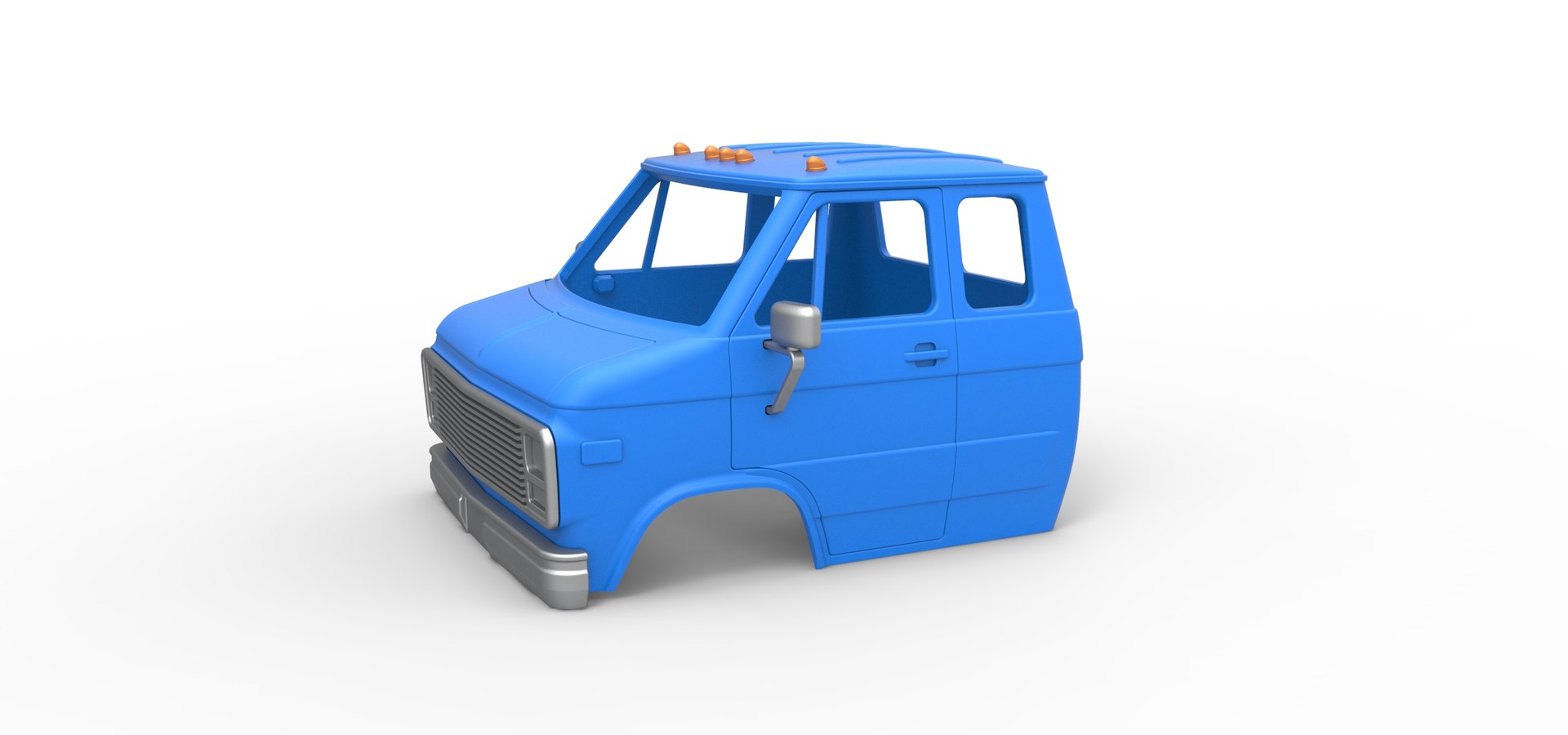 Diecast Shell Of Vintage Transporter Truck Version 2 Scale 1 To 25 3D ...