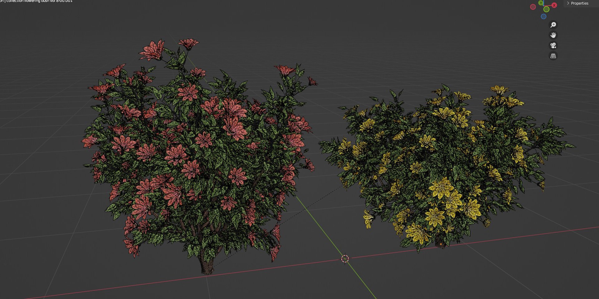 3D Model Collection Flowering Bush Vol 8-Blender - TurboSquid 2104940