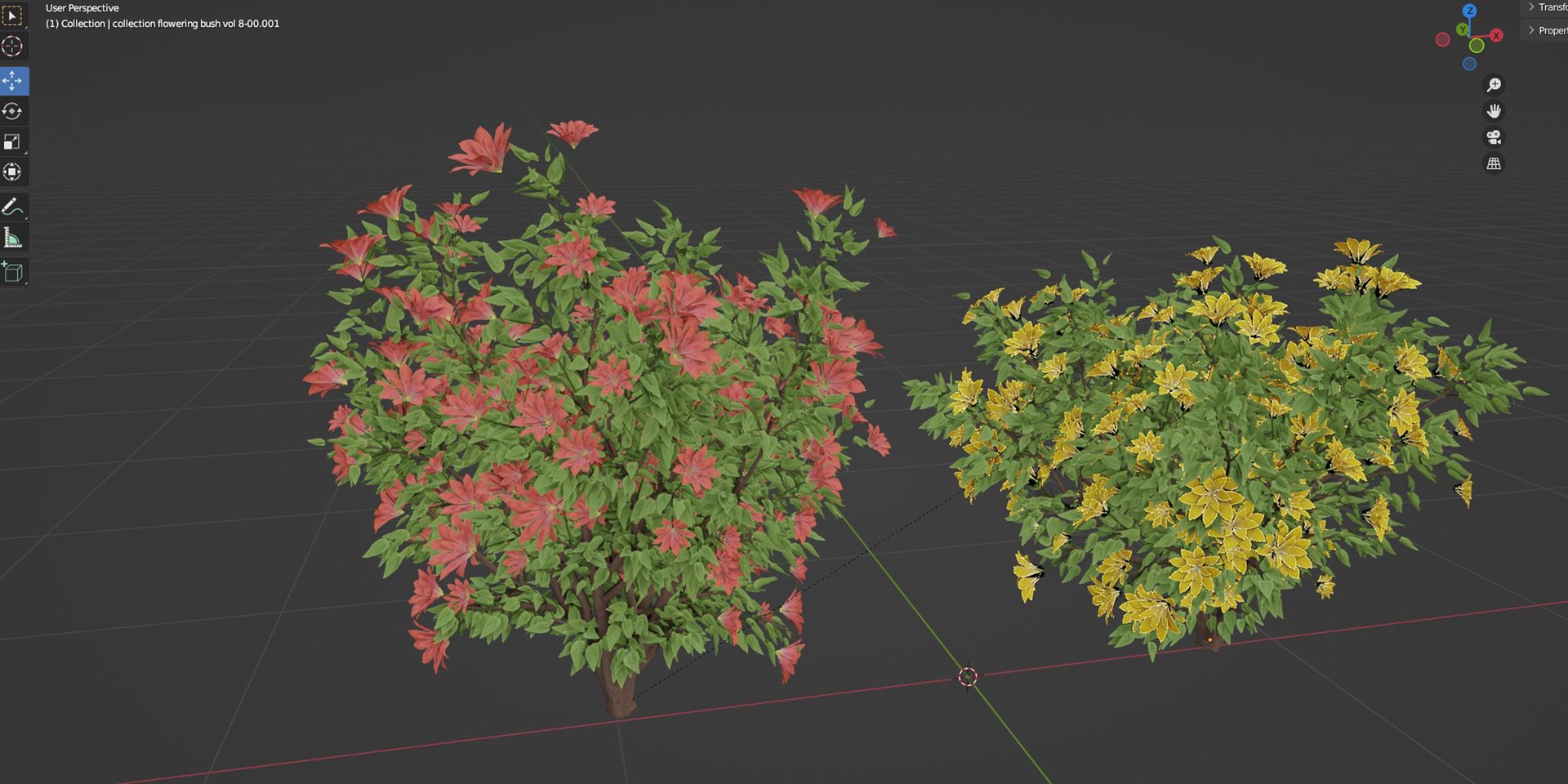 3D Model Collection Flowering Bush Vol 8-Blender - TurboSquid 2104940